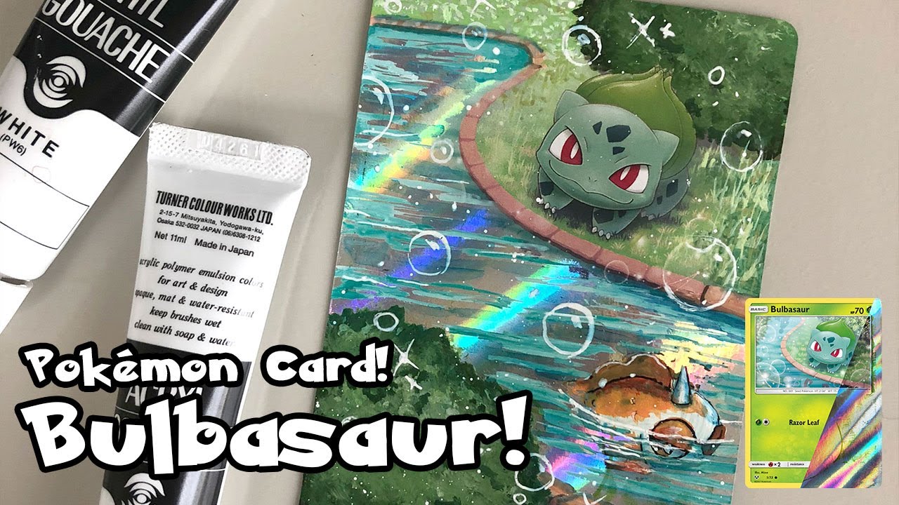 Bulbasaur HOLO Commission Alter - Extended Art Pokemon Card - Gouache ...