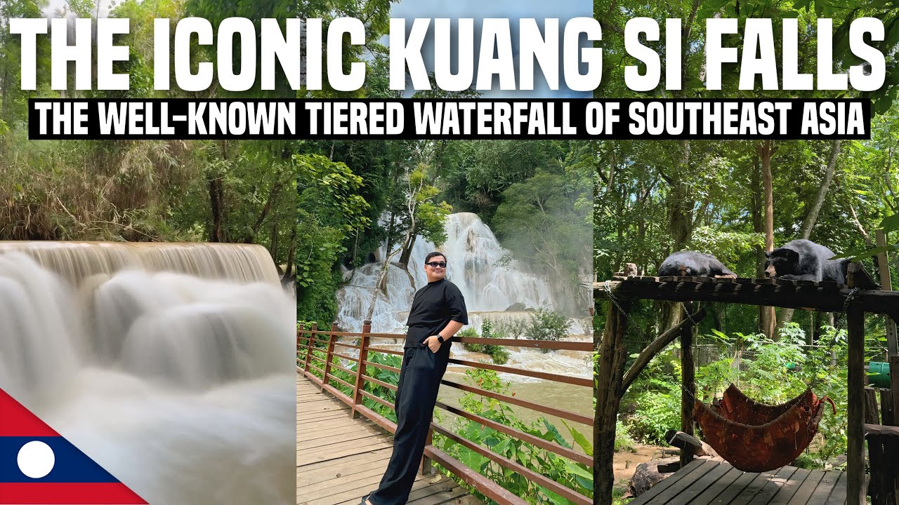 The Iconic KUANG SI FALLS in LAOS 🇱🇦 - SEA’s Famous Tiered Waterfall ...