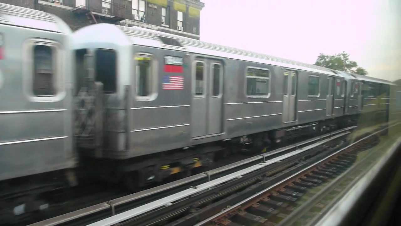 Side View Railfanning R62A 1 Train Southbound - YouTube