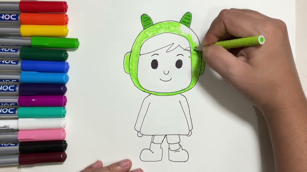 How to draw NINA from POCOYO || NINA drawing and coloring for KIDS ...