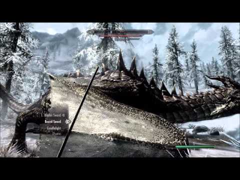 Skyrim Dragon Battle - Viinturuth - YouTube