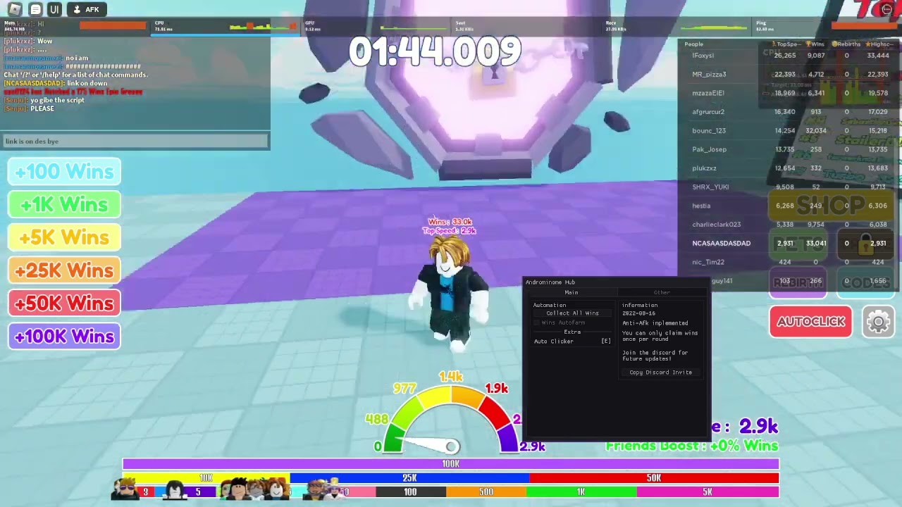 Race clicker SIm (*pastebin*) op script!!!!! - YouTube