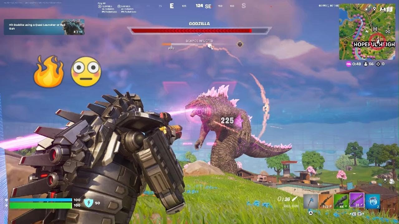 FORTNITE GODZILLA BOSS FIGHT INSANE🔥 - YouTube