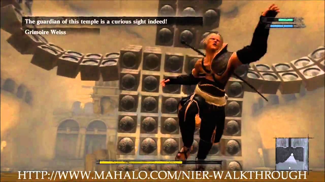 Nier Walkthrough - Chapter 9: The Barren Temple 4/5 - Boss Battle ...