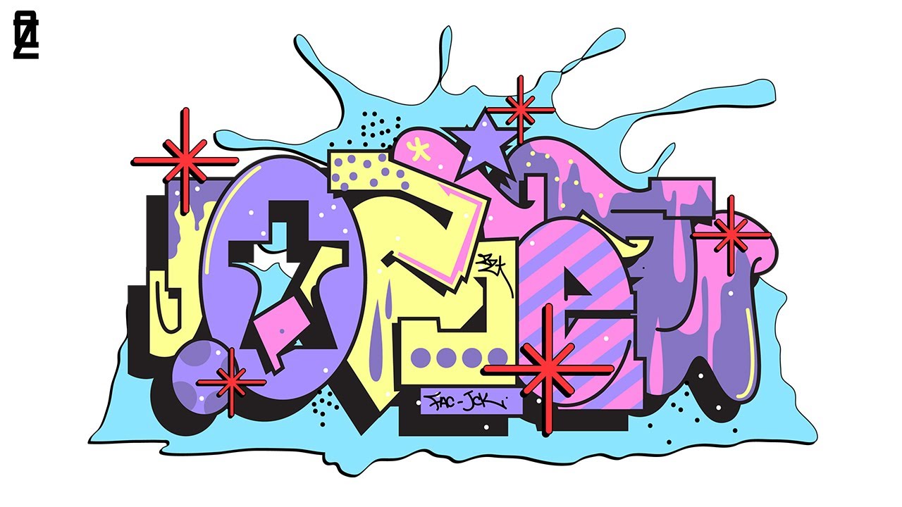 GRAFFITI DIGITAL - ADOBE ILLUSTRATOR - SPEEDART | OZEE FAC.JCK - YouTube