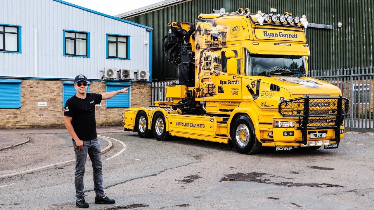 THIS SCANIA 164 580 V8 TORPEDO HAS AN 85 TONS CRANE // D&F SUPER CRANES ...