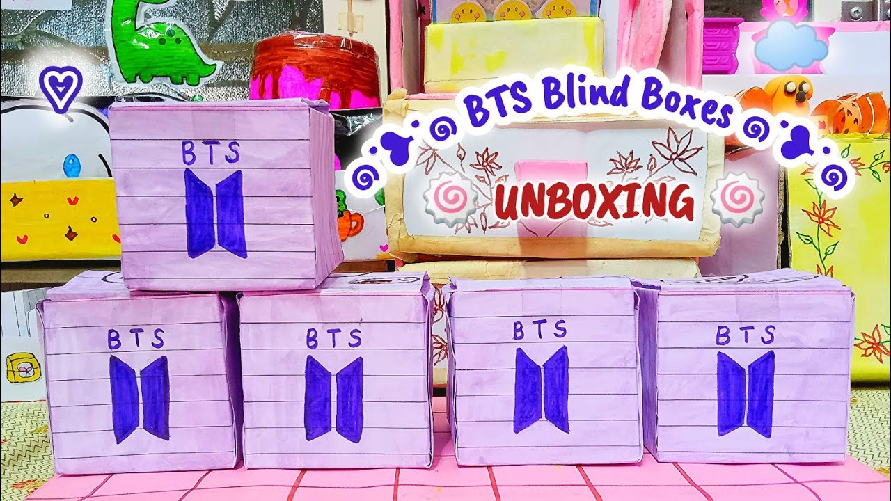 BTS 💜 Blind Boxes Unboxing Paper Squishies 💜 Cute Handmade Kawaii ASMR ...
