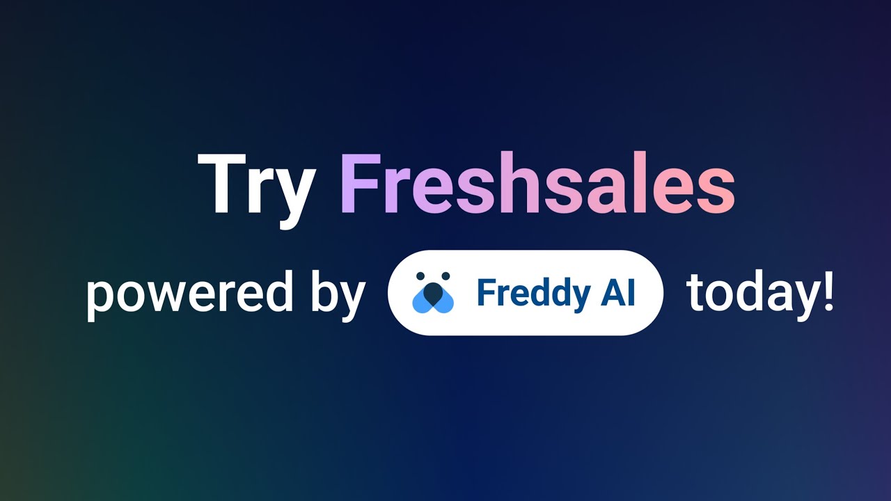 Transform your sales game with Freddy AI | Freshsales by Freshworks - YouTube