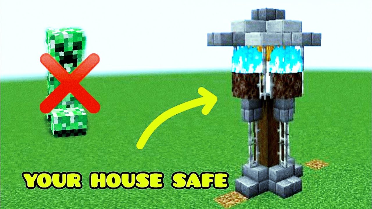 Minecraft Defense Tower 😱. (YOUR HOUSE SAFE) - YouTube