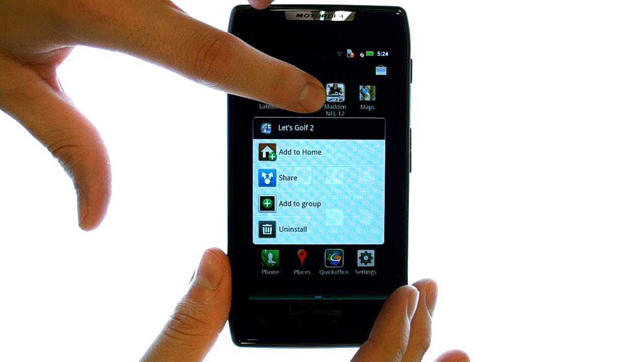 How Do I Create Folders With My Motorola Droid RAZR or RAZR Maxx? - YouTube