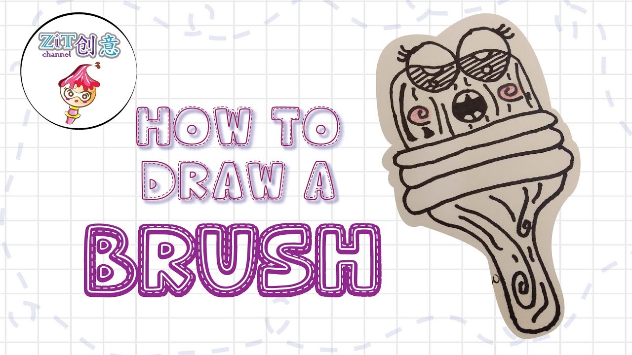 Brush Cartoon | How To Draw A Brush - YouTube