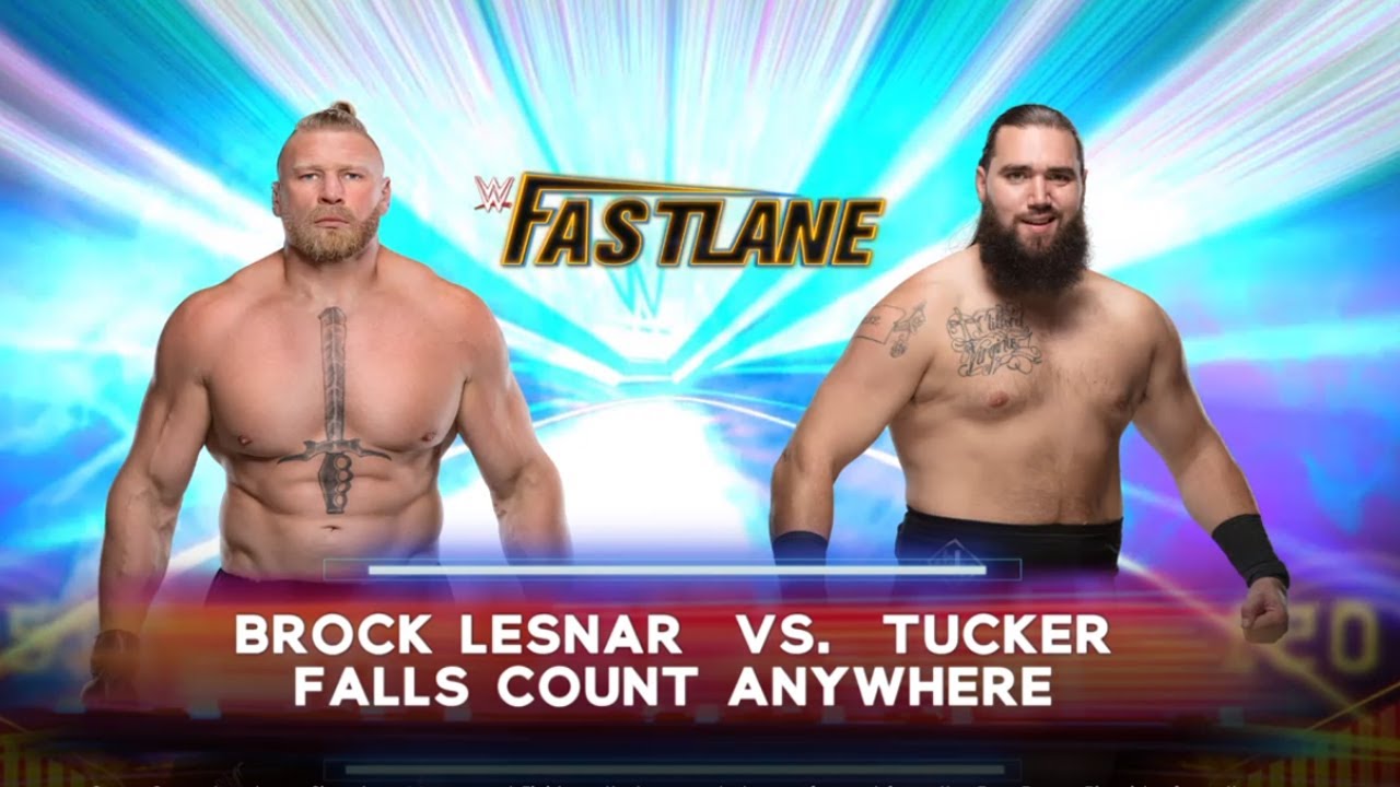 WWE2k22 Brock Lesnar Vs Tucker | Falls Count Anywhere Match - YouTube