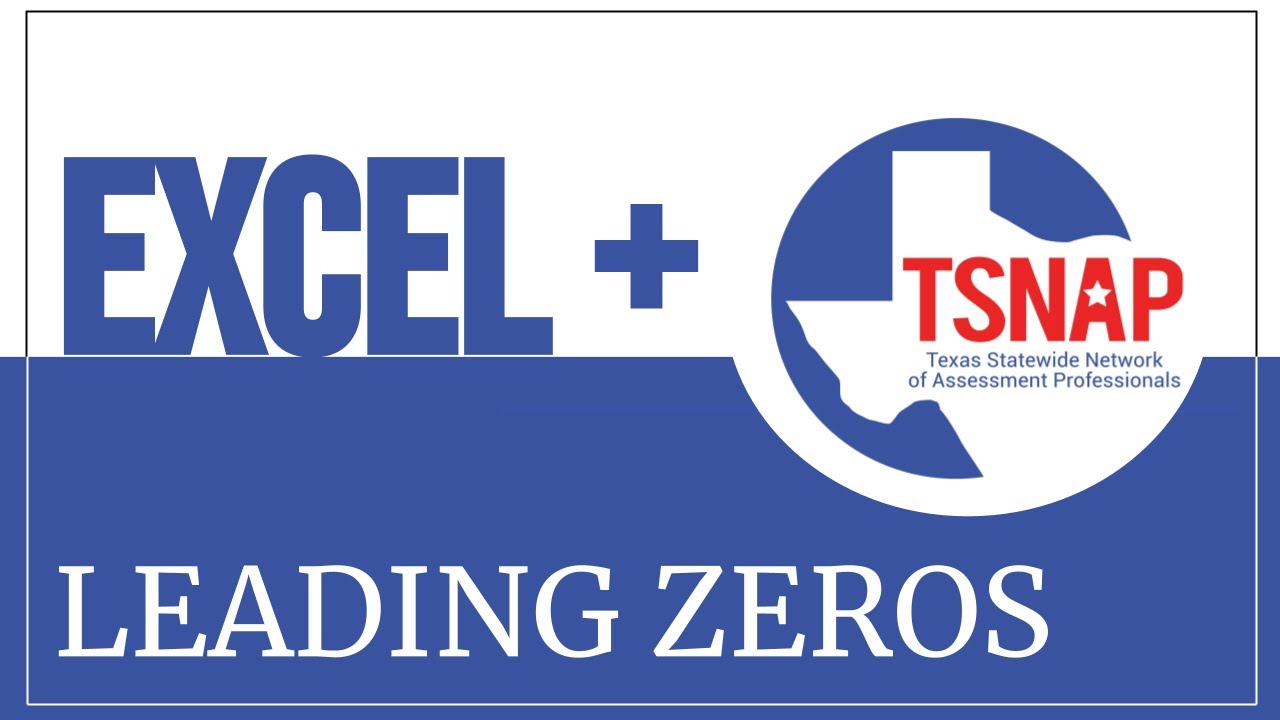 Adding Lead Zero in Excel - YouTube