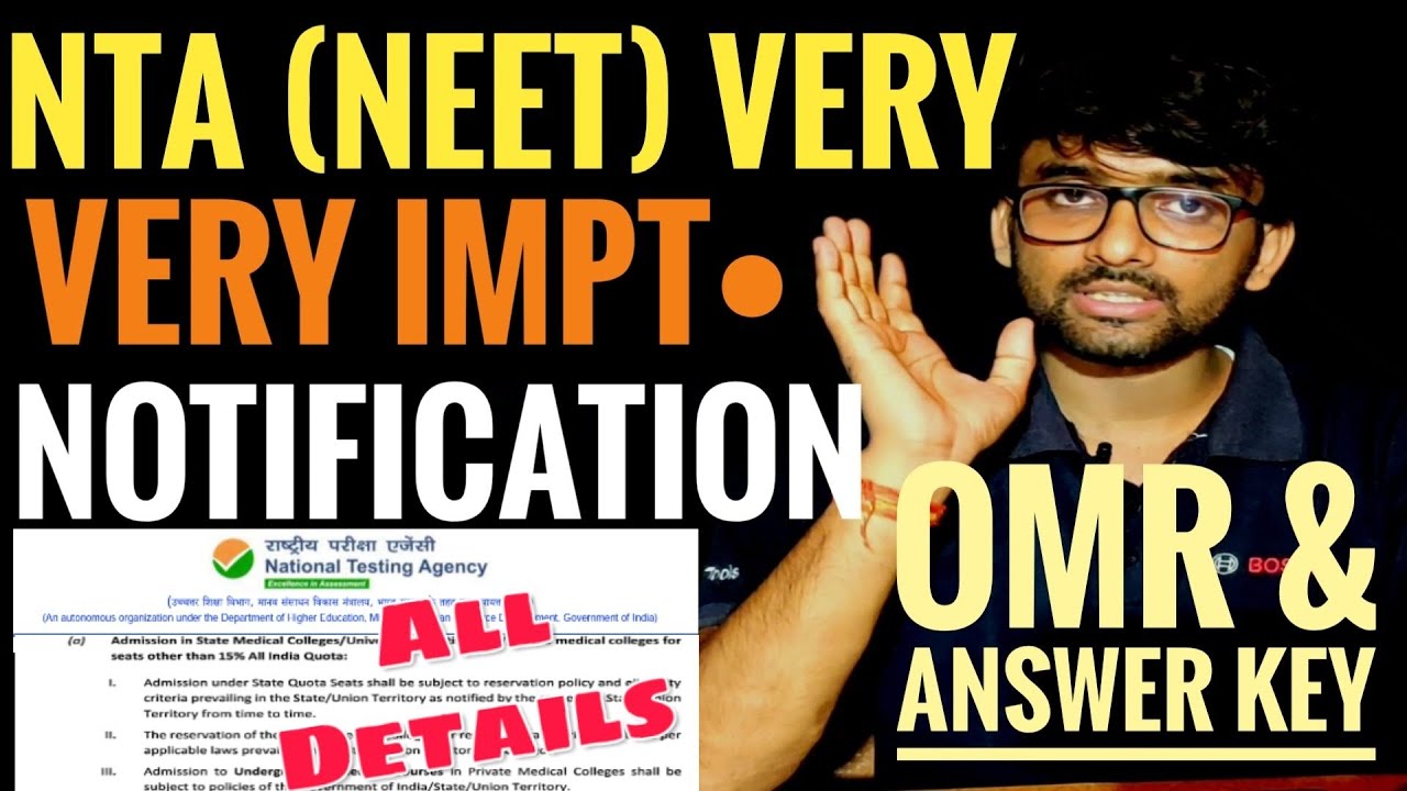 NTA (NEET) RELEASED VERY IMPORTANT NOTIFICATIONS,NEET VERY IMPORTANT ...