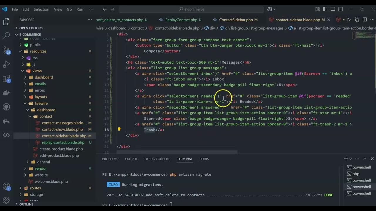 Contacts (Livewire 3 ,Interact Between Component) Lesson 81 - YouTube