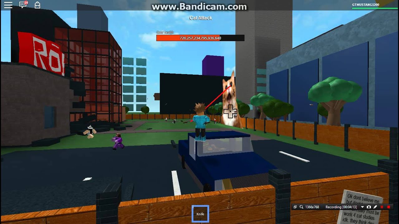 ROBLOX MAD GAMES BY LOLERIS -GTMUSTANG1200 BEATS CAT ATTACK with ...