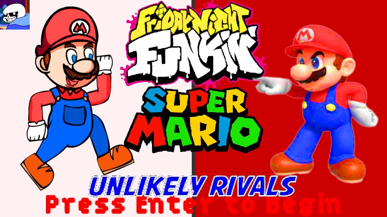 FNF UNLIKELY RIVALS BUT CHRIS PRATT VS MARIO SING IT #mario #supermario ...
