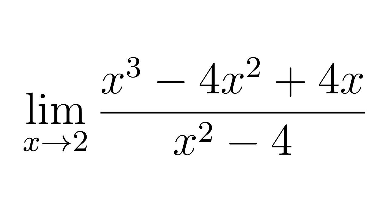 Limit Of x 3 4x 2 4x x 2 4 YouTube