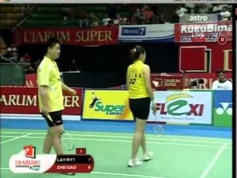djarum indonesia open 2008 Bo ZHENG 2 Ling GAO vs Thomas LAYBOURN 4 Kamilla RYTTER JUHL DJARUM INDONESIA OPEN 2008 Final1