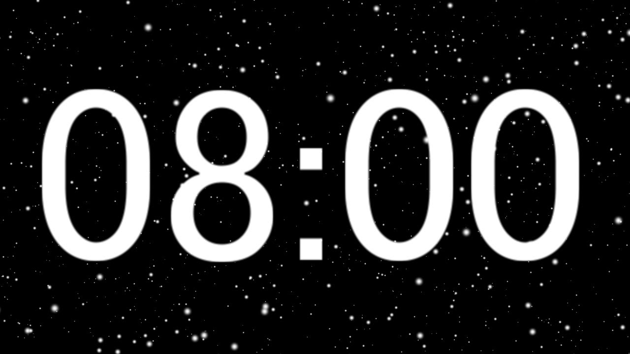 8 Minute Countdown Timer with alarm, without music [for work/study ...