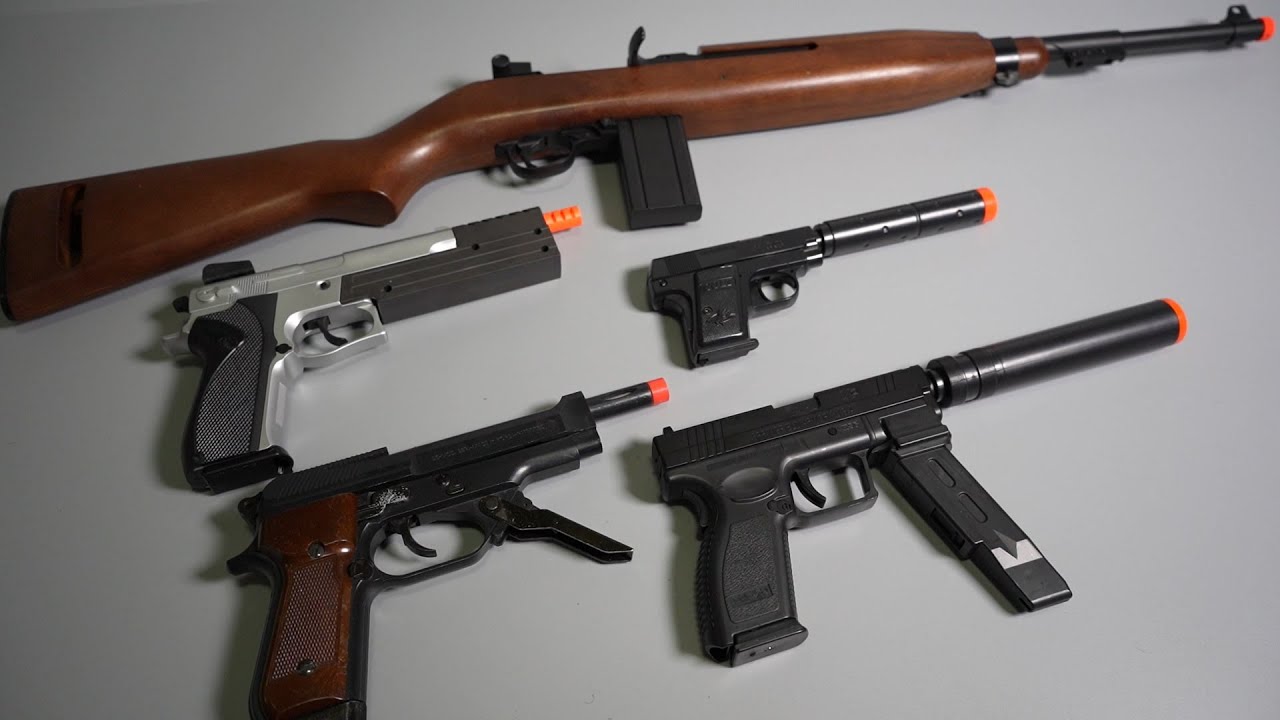 Airsoft Gun REALISTIC TOY GUNS - M1 Carbine - Beretta 92 -Mini Colt gun ...