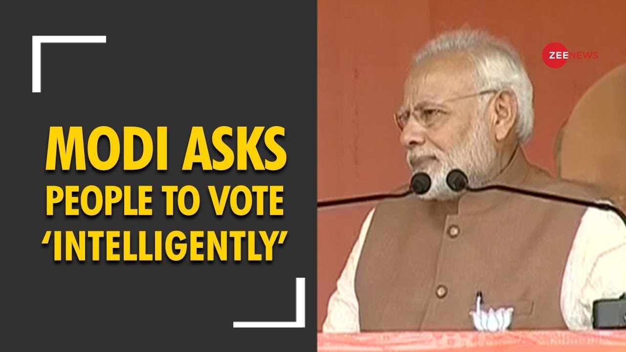 PM Modi asks Madhya Pradesh to vote 'intelligently' - YouTube