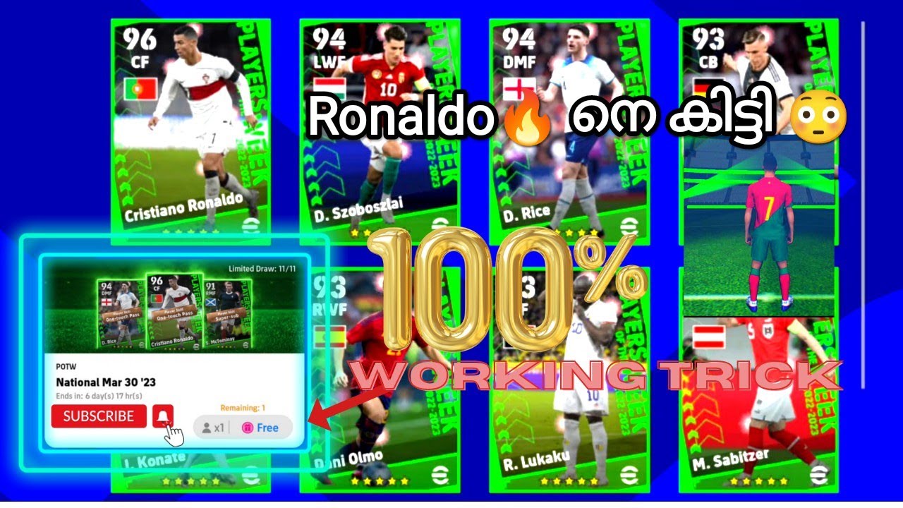 BEST Trick to get Ronaldo/കിട്ടി മോനെ cr7 free spin ചെയ്തപ്പോൾ # ...