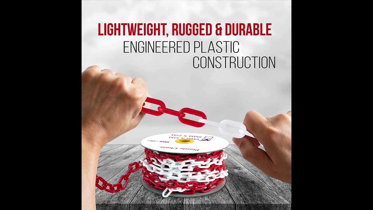 Plastic Chain Links, Plastic Safety Barrier Chain Presentation - YouTube