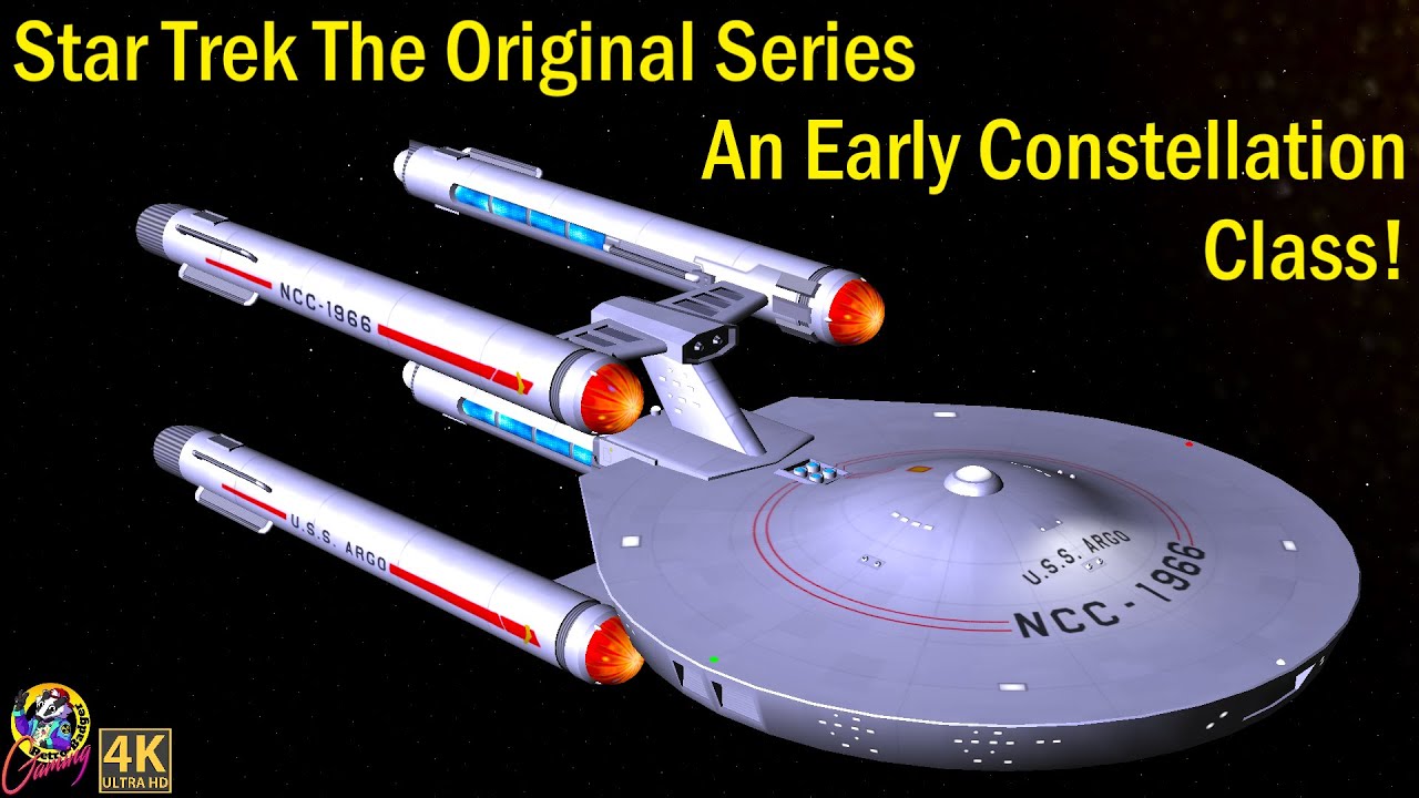 4K Star Trek TOS USS Constellation - Early Stargazer! Faces TOS Defiant ...