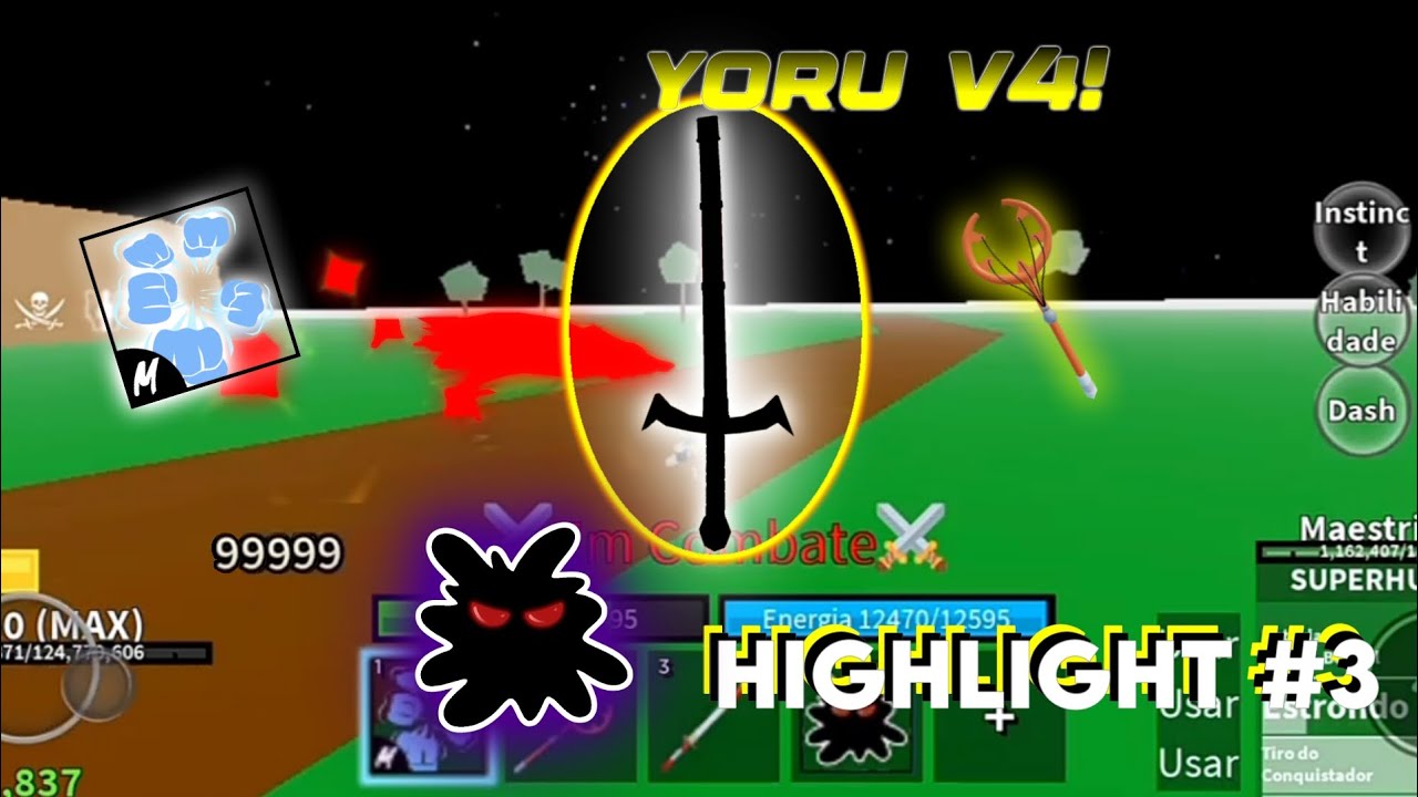 HIGHLIGHT#3 blox fruits - pvp mobile com yoru v4 !? - YouTube