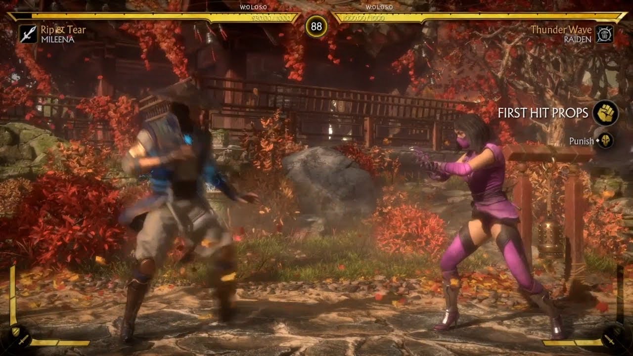 Mileena vs Raiden Local Fight Hard Set 1 - YouTube