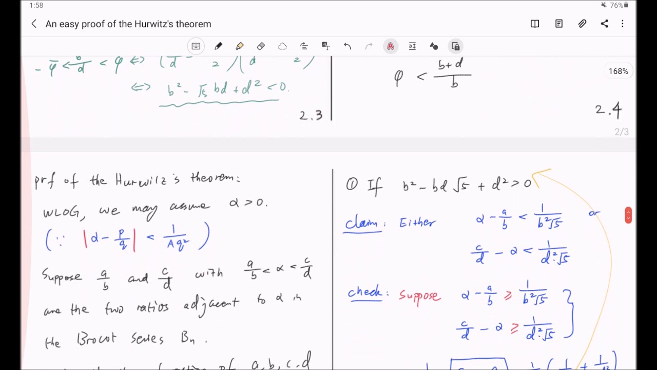 The Hurwitz's theorem part 2 the proof - YouTube