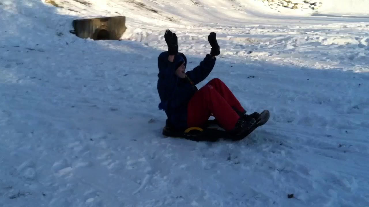 Sled Ride Crash - YouTube