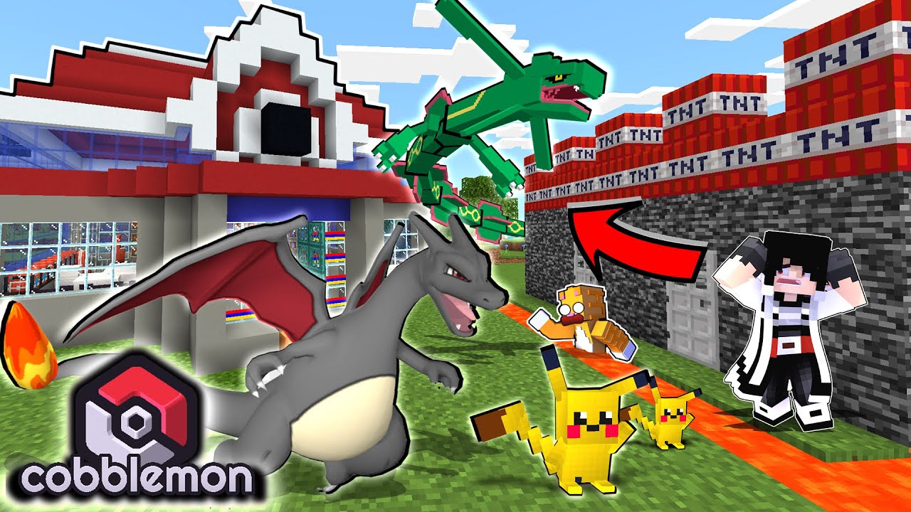 AZUYA BUAT RUMAH AMAN WARUNG POKEMON LEGENDARIS DI MINECRAFT TAPI ISI ...