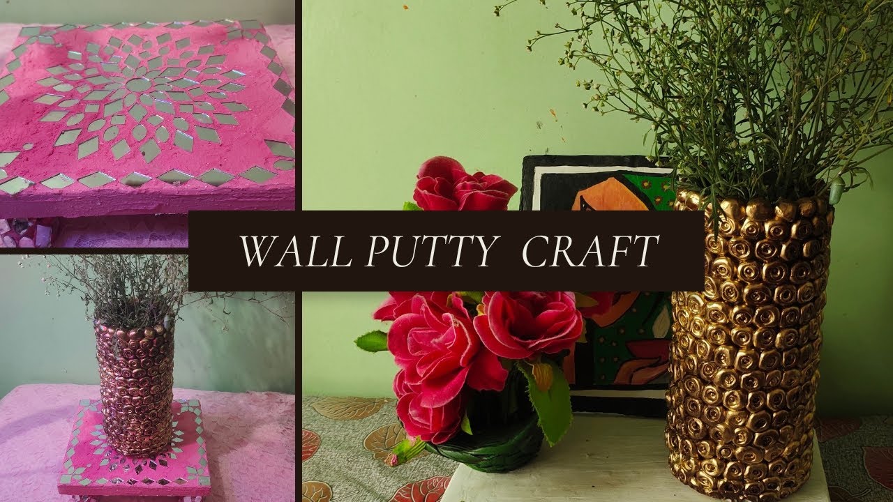 Lot's of amazing wall putty craft at home at low cost/wall putty decor ...