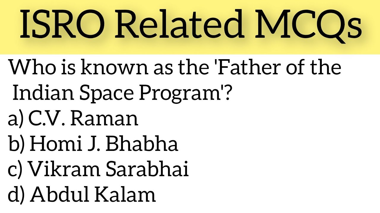 ISRO Related MCQ//Basic General knowledge Question//Gk Quiz - YouTube