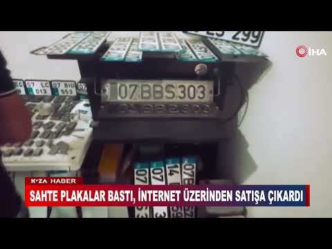 SAHTE PLAKALAR BASTI, İNTERNET ÜZERİNDEN SATIŞA ÇIKARDI