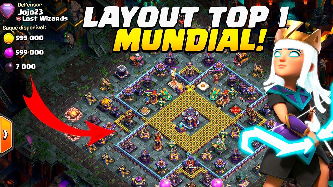 MELHOR LAYOUT CV15 DO TOP 1 MUNDIAL DO CLASH OF CLANS - YouTube