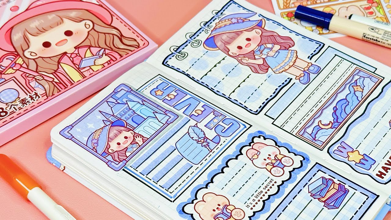 stickers journaling 💕cute kawaii sticker🌈 Immersive ASMR bullet journal ...