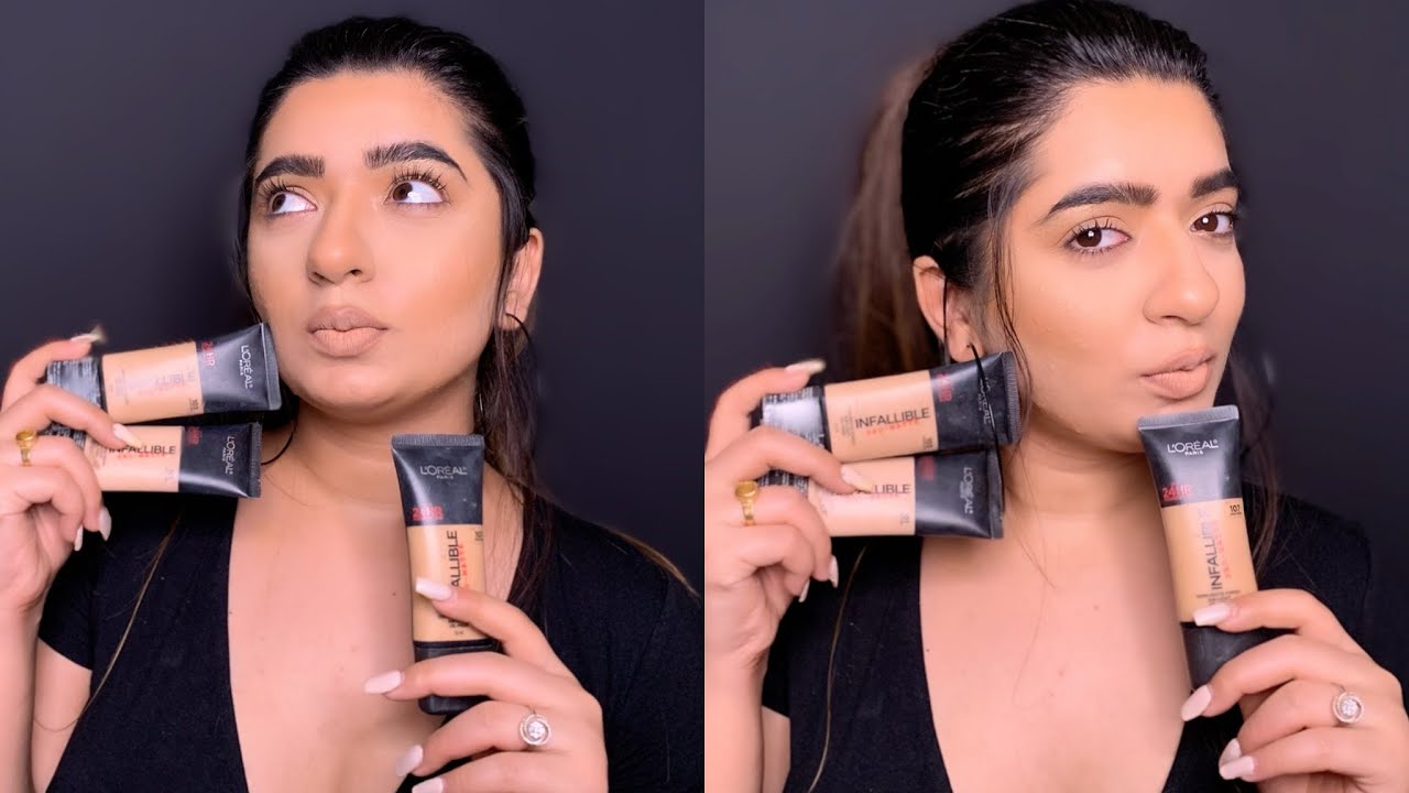 Full face using just LOREAL foundations - YouTube