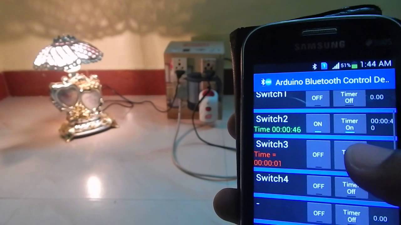 Android Bluetooth control switch board with timer 2 - YouTube