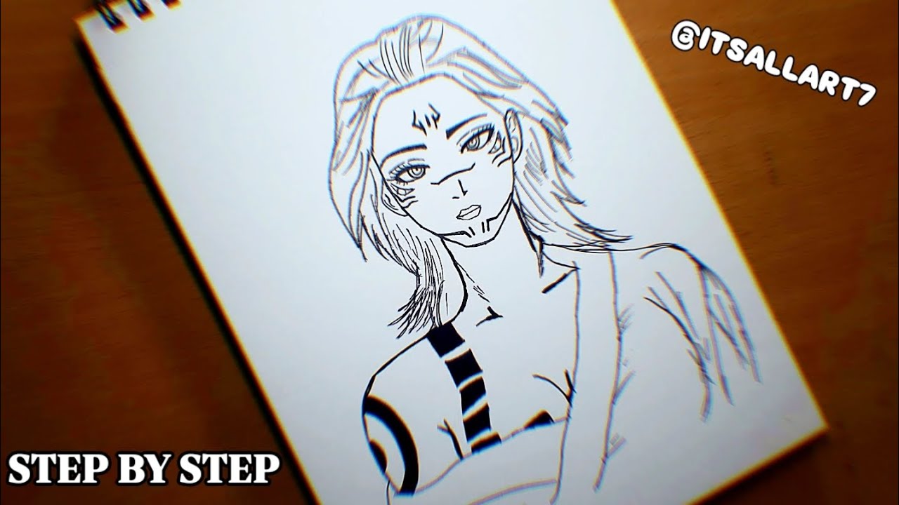 How to Draw Female Sukuna | Step by Step Sketch Tutorial - YouTube