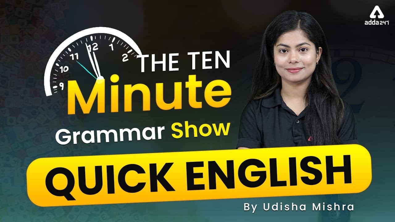 The Ten Minute Grammar Show | Quick English | Bank Exams | Udisha ...