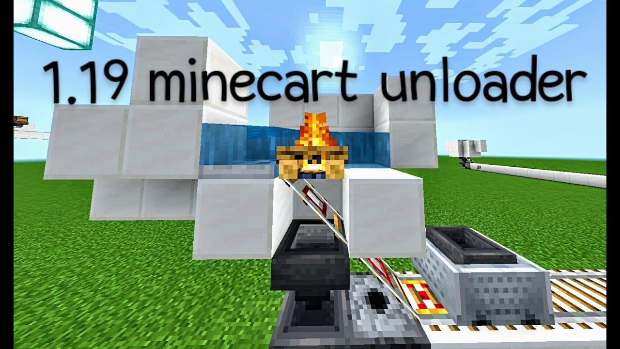 Minecraft 1.19 minecart unloader bedrock - YouTube