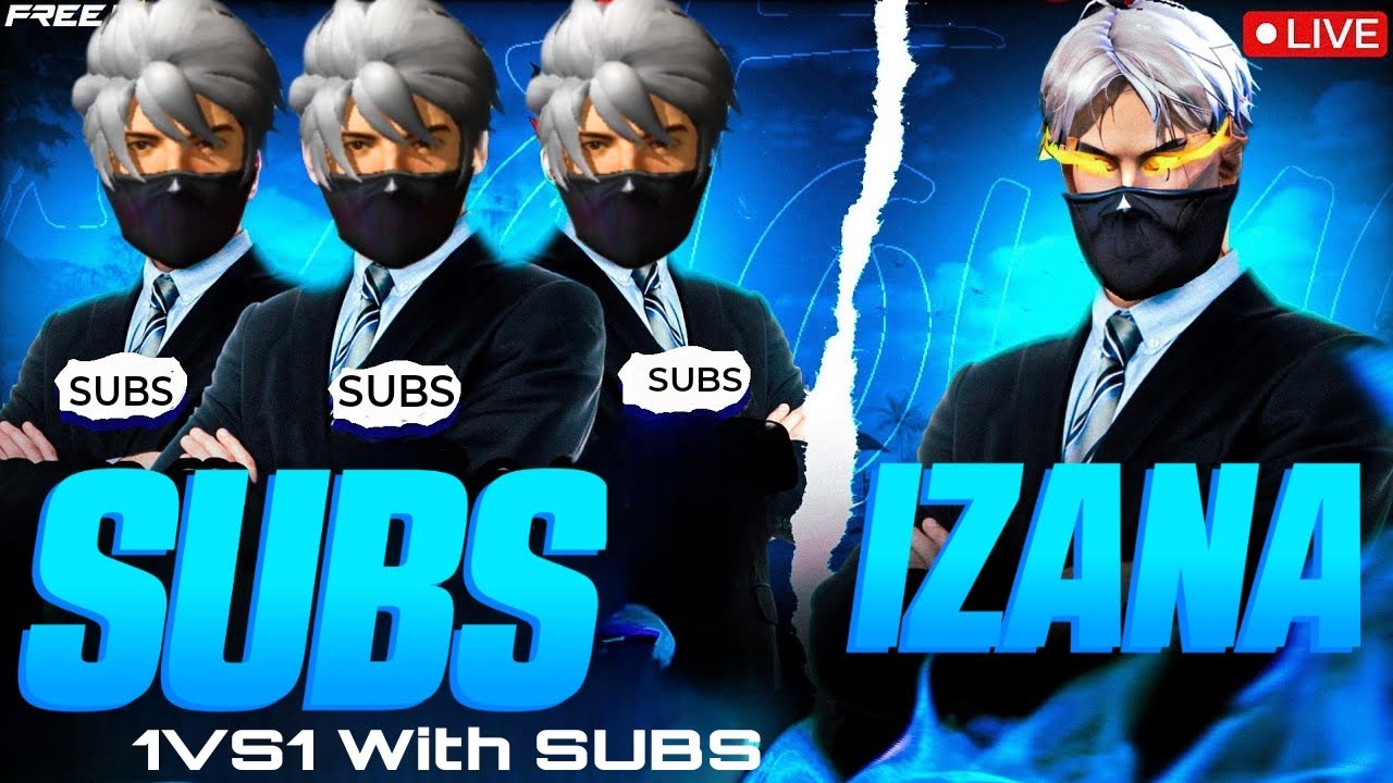 IZANA 444 vs Subscribers 😼1vs4 On Live💥 IZANA 444 is Live - YouTube