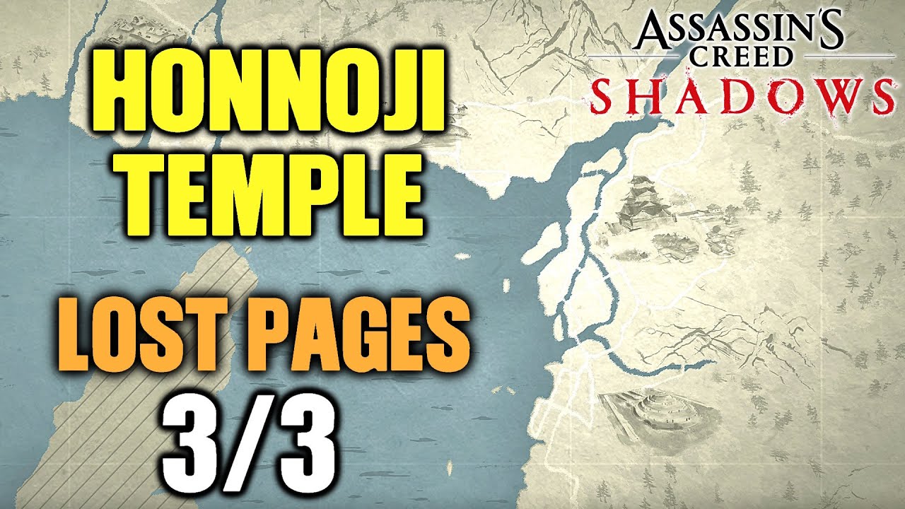 Assassin's Creed Shadows - Honnoji Temple Lost Pages Locations - YouTube