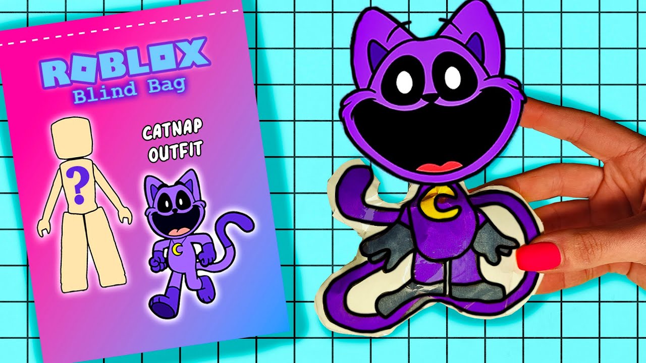 Roblox Poppy Playtime 3 Outfits Blind Bag | CatNap DIY | Paper Squishy ...