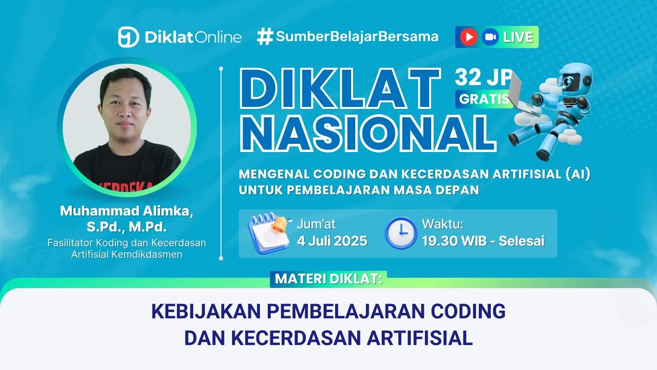 DAY 1 DIKNAS: Mengenal Coding dan Kecerdasan Artifisial (AI) untuk Pembelajaran Masa Depan - YouTube