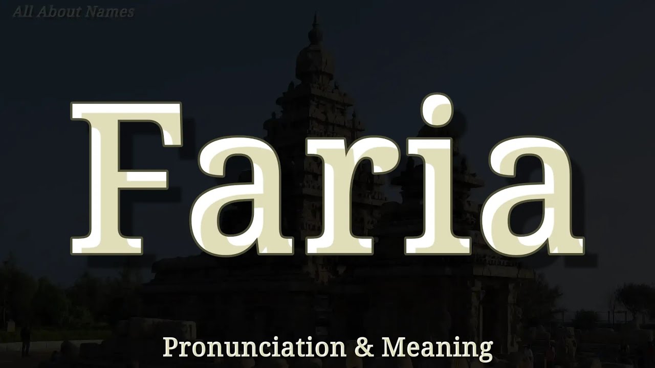 Faria - Pronunciation (Indian or Persian) and Meaning - YouTube