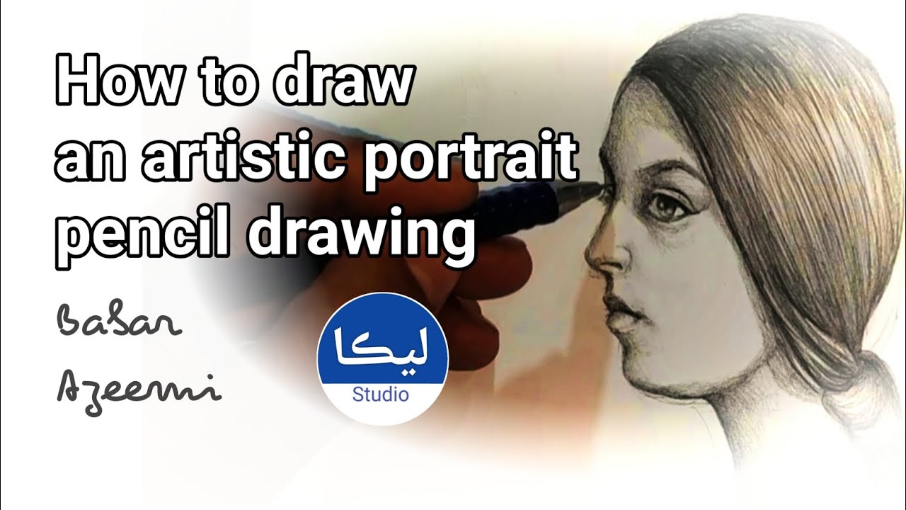 How to draw an artistic portrait pencil drawing | How to DRAW FACE ...